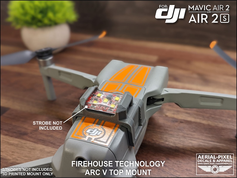 DJI Mavic Air 2 and Air 2S Top Strobe Mount for Firehouse - Etsy