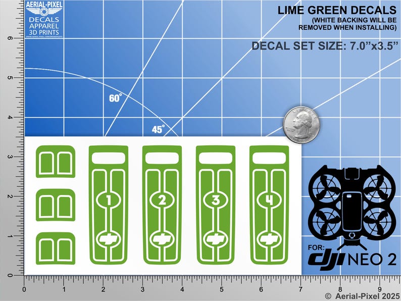 DJI Neo 2 Racing Stripes With Battery Decals Number #1-4 - Etsy
