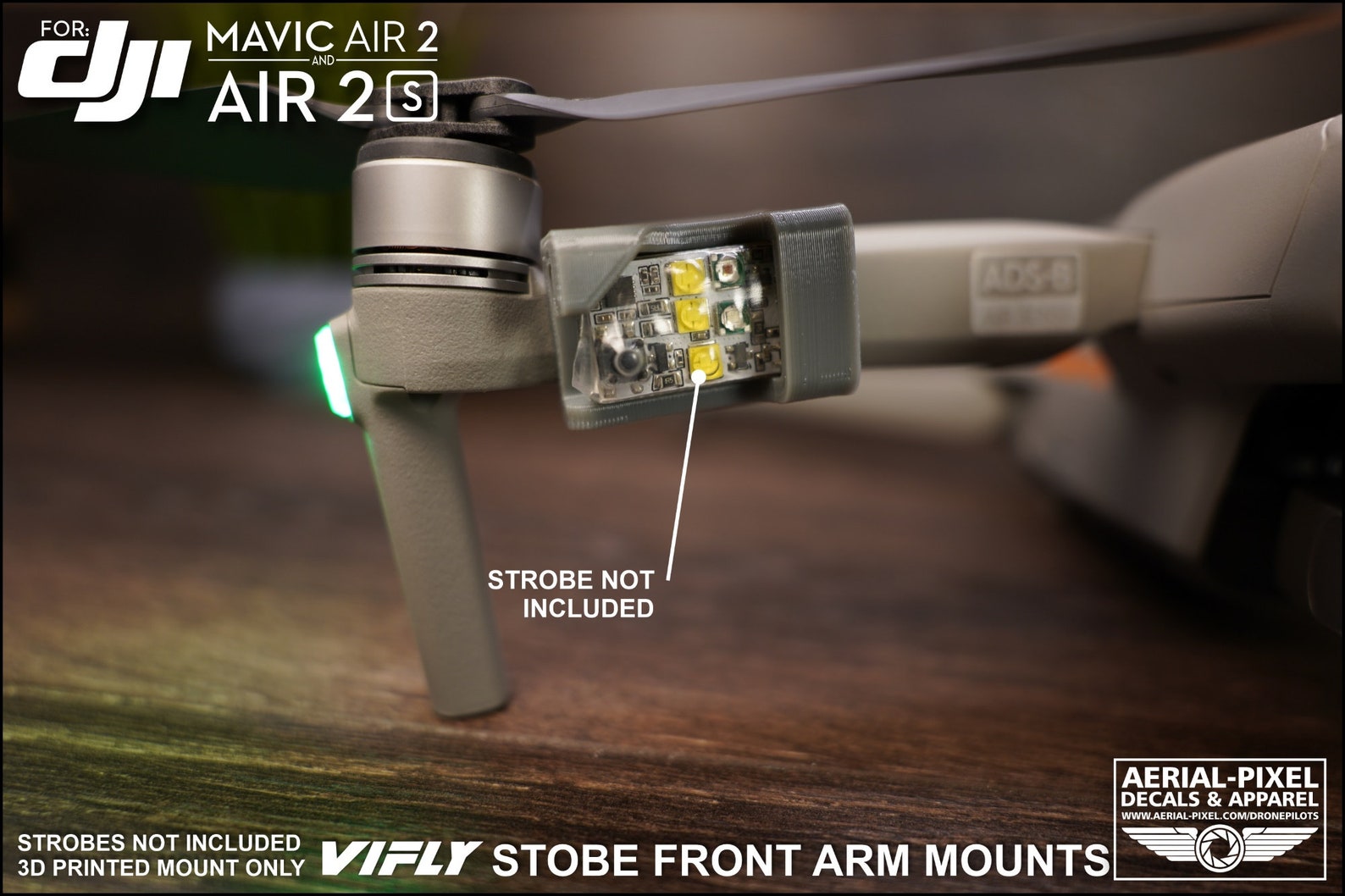 DJI Mavic Air 2 / Air 2S Strobe Light Mounts for VIFLY Strobe | Etsy