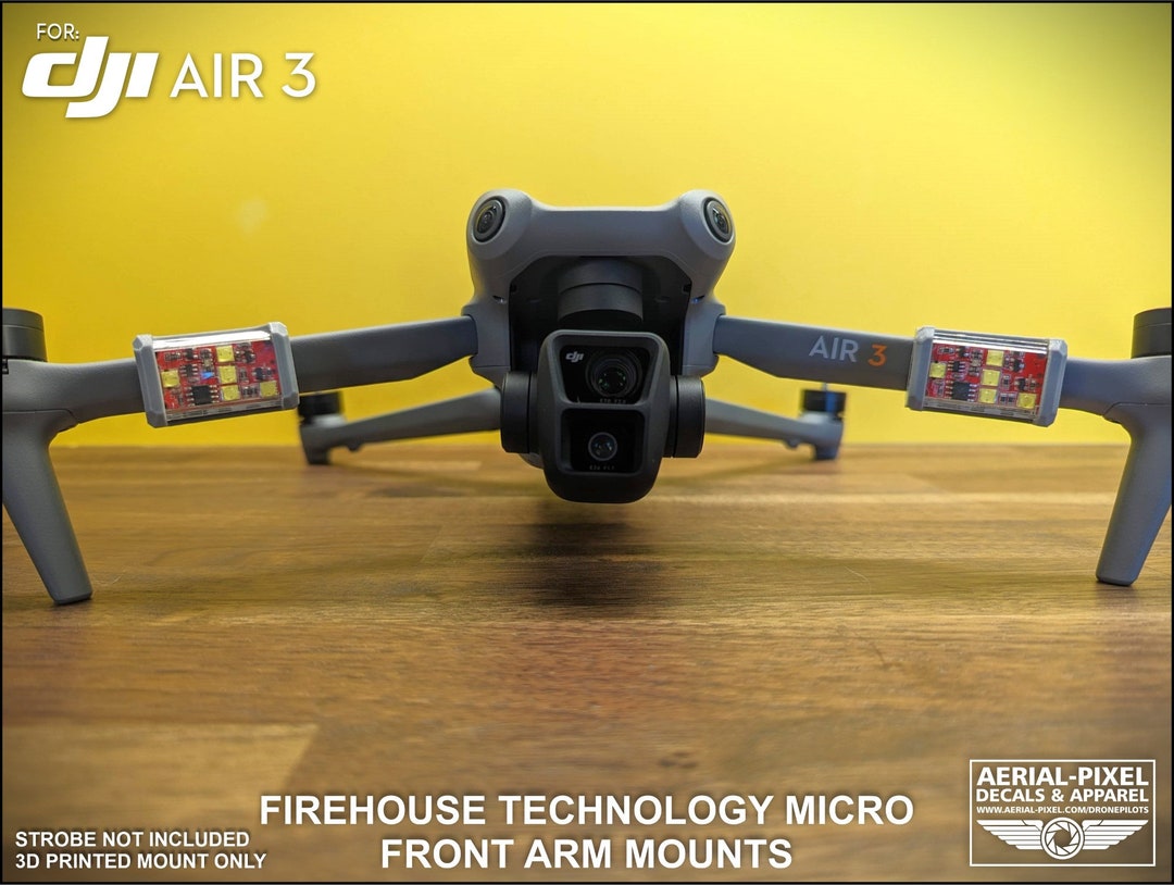 DJI Air 3 / Air 3S Strobe Light Mounts for Firehouse Technology Micro Encased (strobe Not ...
