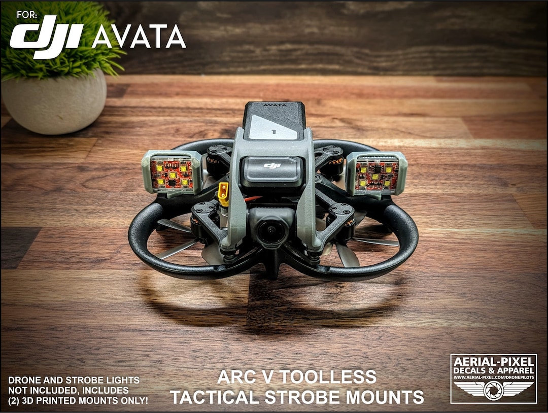 DJI AVATA Tactical Lighting Strobe Mounts for Firehouse Technology ARC V (strobe Lights Not ...