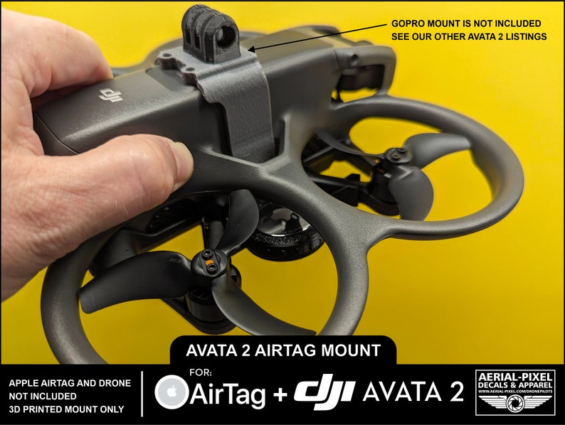 DJI Avata 2 Apple AirTag Mount - 3D Printed Polycarbonate! (airtag Not ...
