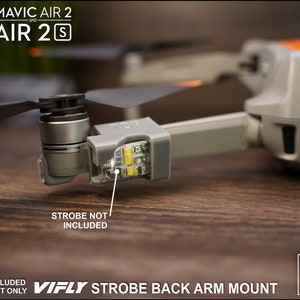 DJI Mavic Air 2 / Air 2S Strobe Light Mounts for VIFLY Strobe and Platinum (strobe Not Included ...