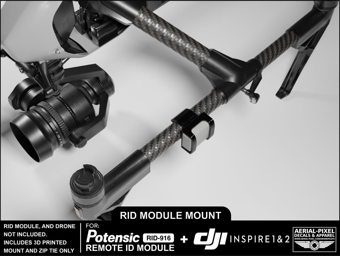 DJI Inspire 1 and 2 Potensic RID-916 Remote ID Module Mount (potensic ...