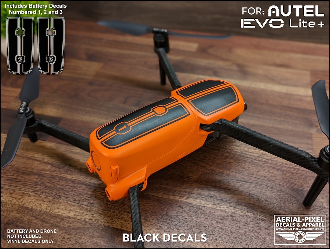 Autel Evo Lite and Lite + Racing Stripes With Battery Decals Number #1 ...