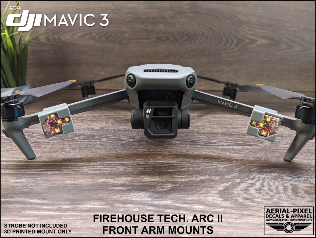 DJI Mavic 3 Strobe Light Mounts for Firehouse Technology Arc II (strobe Not Included) - Etsy