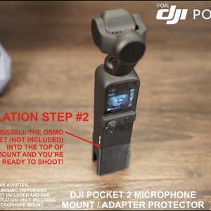 DJI Pocket 2 Microphone Mount for Cold / Hot Shoe Mics for 3.5mm ...