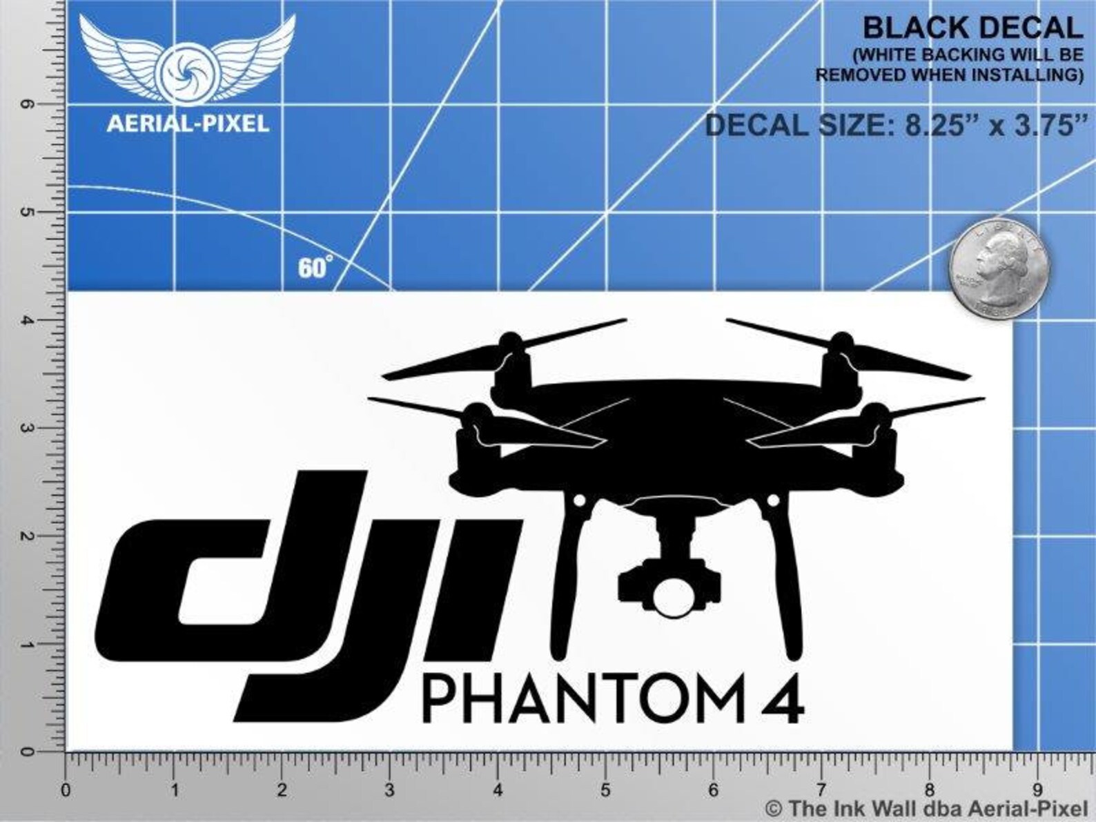 DJI Phantom 4 Case & Vehicle Decal Sticker Quadcopter UAV | Etsy
