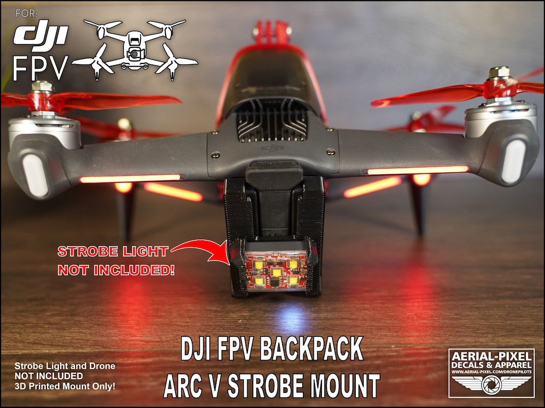 DJI FPV Backpack Strobe Mount and Battery Protector for Firehouse ARC V ...