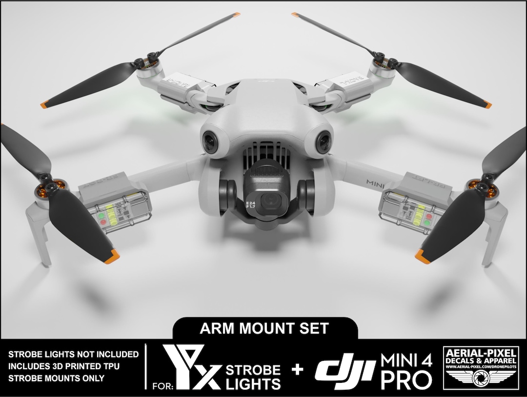 DJI Mini 4 Pro Strobe Light Mounts for YX or Lyongtech Strobes (strobe ...
