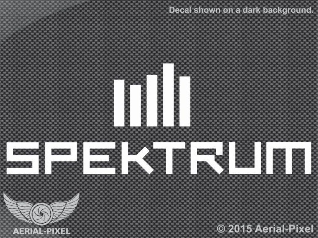 Spektrum Vinyl Window Decal 3" X 8" Dx5e Dx6i DX7 Dx7s DX8 DX9 DX10T ...