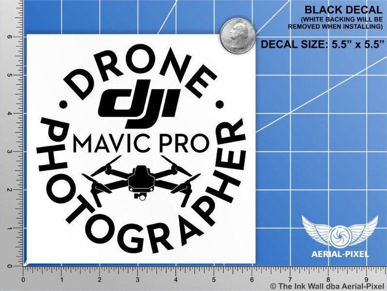 DJI Mavic Pro Drone Photographer Case & Window Decal Sticker Quadcopter ...