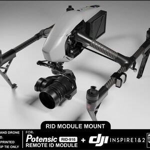 DJI Inspire 1 and 2 Potensic RID-916 Remote ID Module Mount (potensic ...