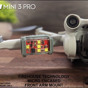 DJI Mini 3 Pro Strobe Light Mounts for Firehouse Technology Micro Encased Version (strobe Not ...