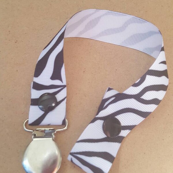 Zebra Pacifier Clip - Etsy