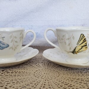 Lenox Butterfly Meadow Tea Cups Butterfly Tea Cup Springtime - Etsy