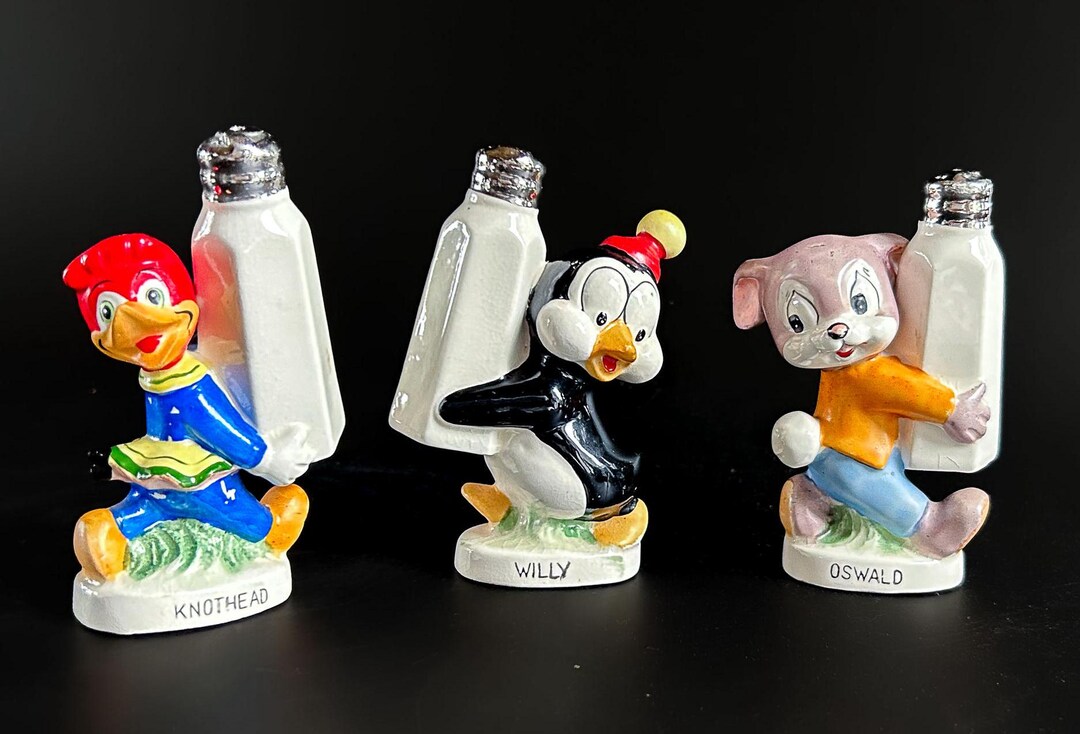 VERY RARE Walter Lantz Characters Salt and Pepper Shakers 1958 ...