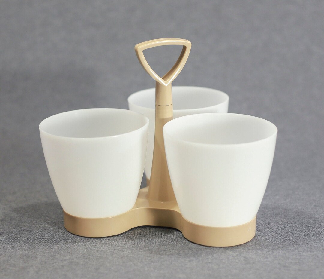 Retro 70's Tupperware Condiment Server Three Removable - Etsy
