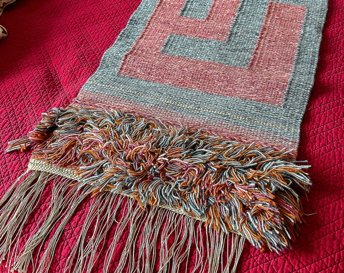 Vintage Woven Boho Textile Art, Wall Hanging With Fringe, Boho Wall ...