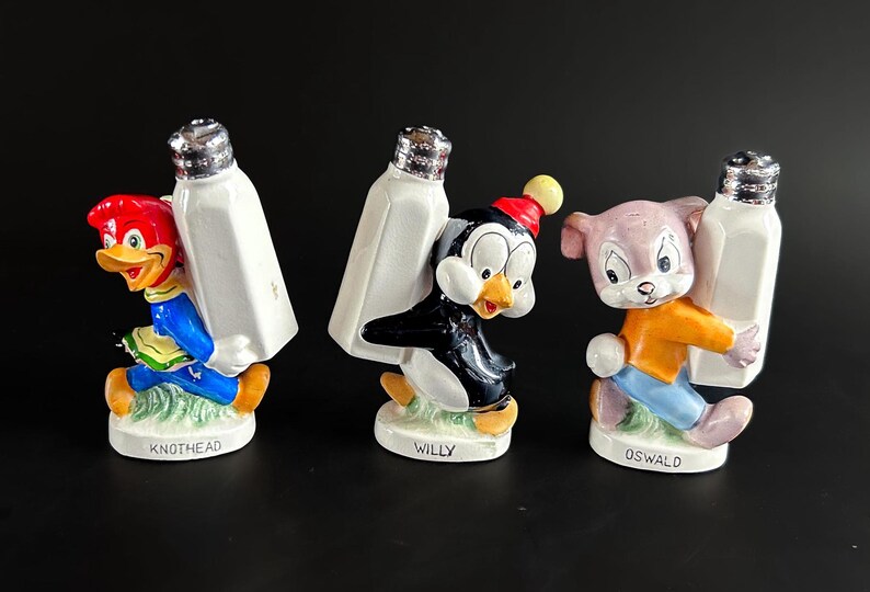 VERY RARE Walter Lantz Characters Salt and Pepper Shakers 1958 ...