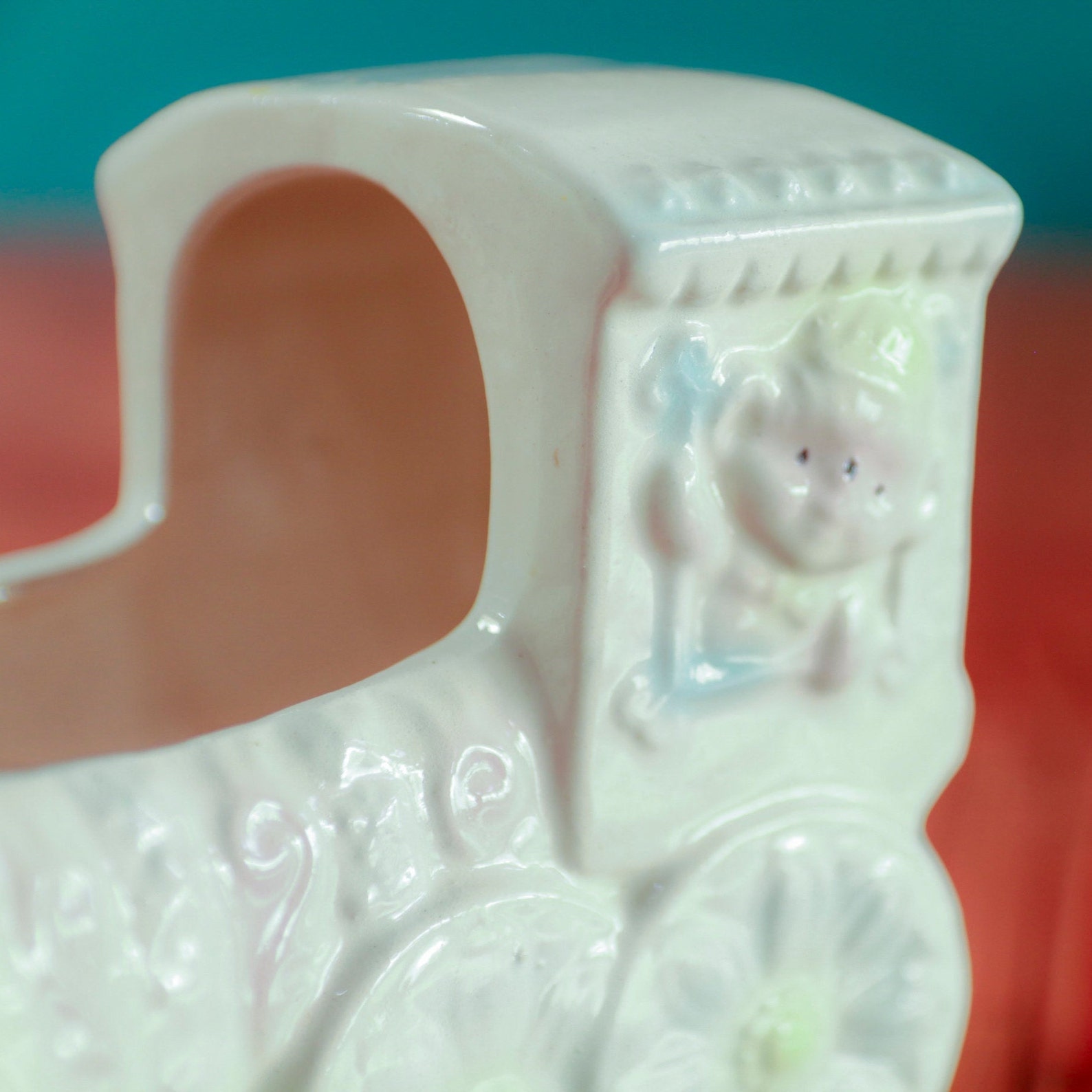 White Pastel Vintage Train Vase Planter Baby Nursery - Etsy