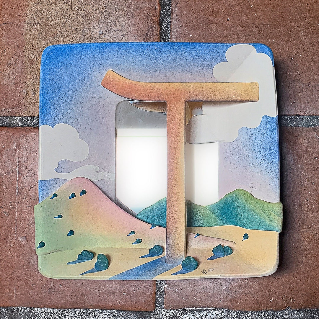 One of a Kind 3D Southwest Scene Ceramic Hand Painted Mirror, Southwest ...