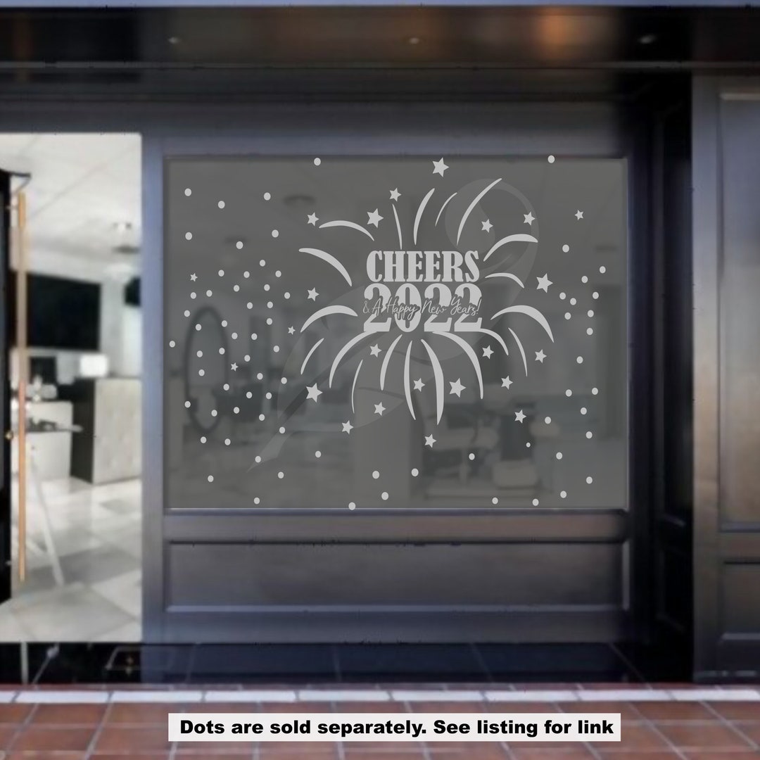 Cheers 2022 & A Happy New Year’s Party Decor- NYE Party Decal, Wall ...