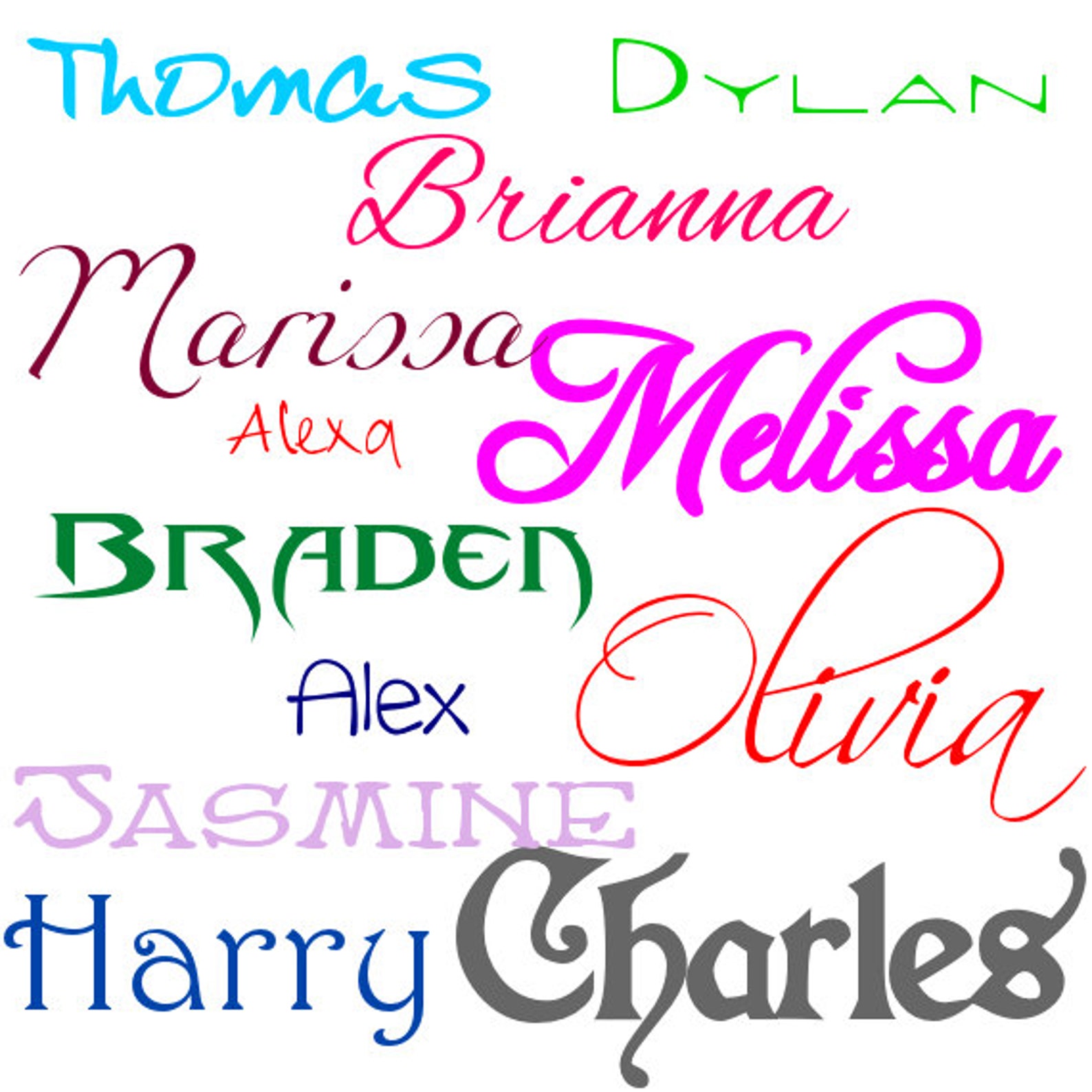 Custom Children's Wall Decal Name Wall Decal Custom Monogram Vinyl Wall ...