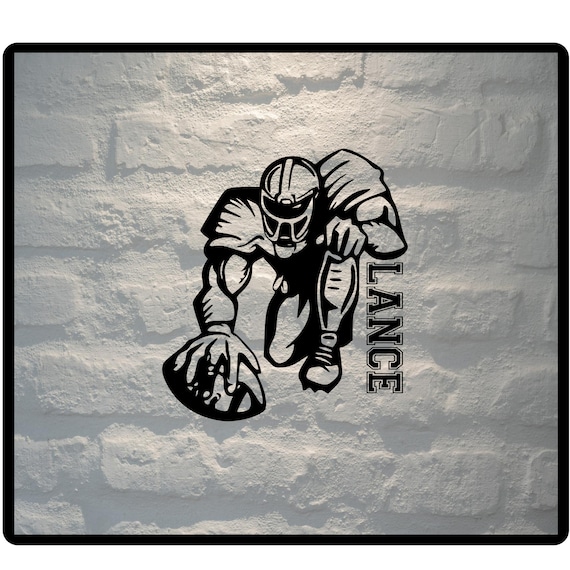 Football Player Decal Personalized Football Decal Customized | Etsy