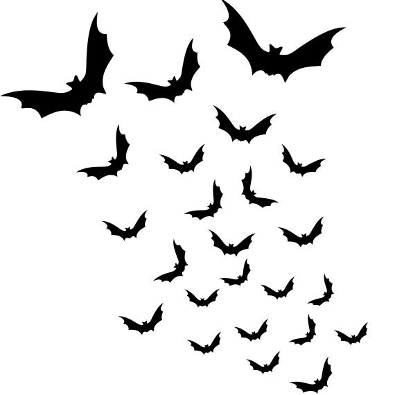 24 Halloween Decorations Bats Flying Bats Halloween Decor | Etsy