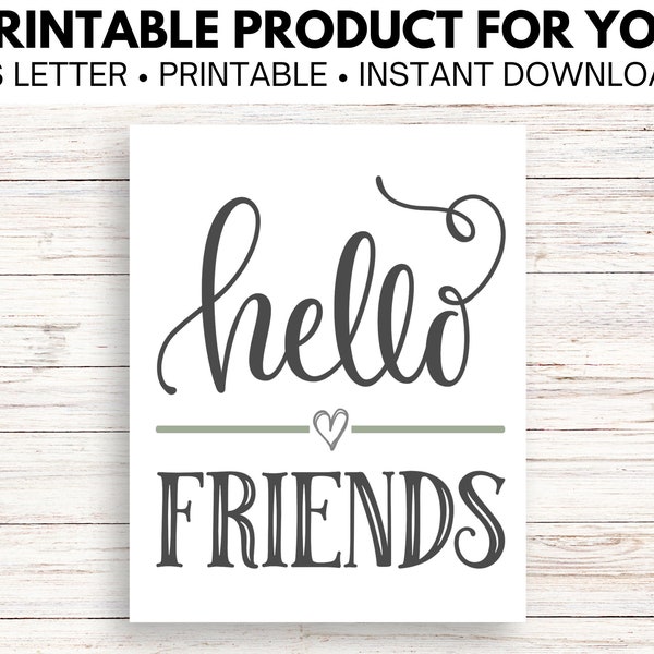 Hello Friends - Etsy