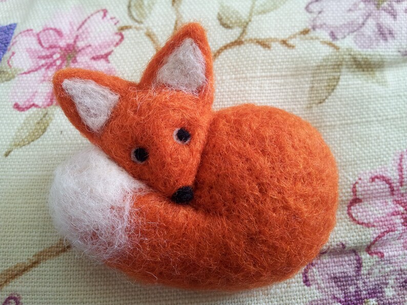 Needle Felt Fox Brooch / Ornament Tutorial Instructions PDF - Etsy