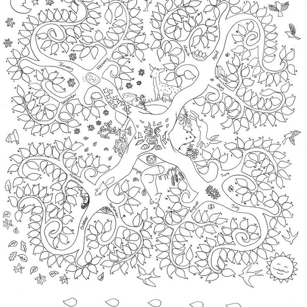 Temperature Tree Cross Stitch - Etsy