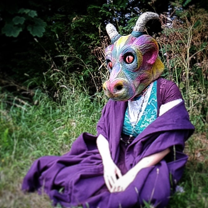 Animal Mask Needle Felted Wool Fox Wolf Cat Dragon Badger LARP | Etsy