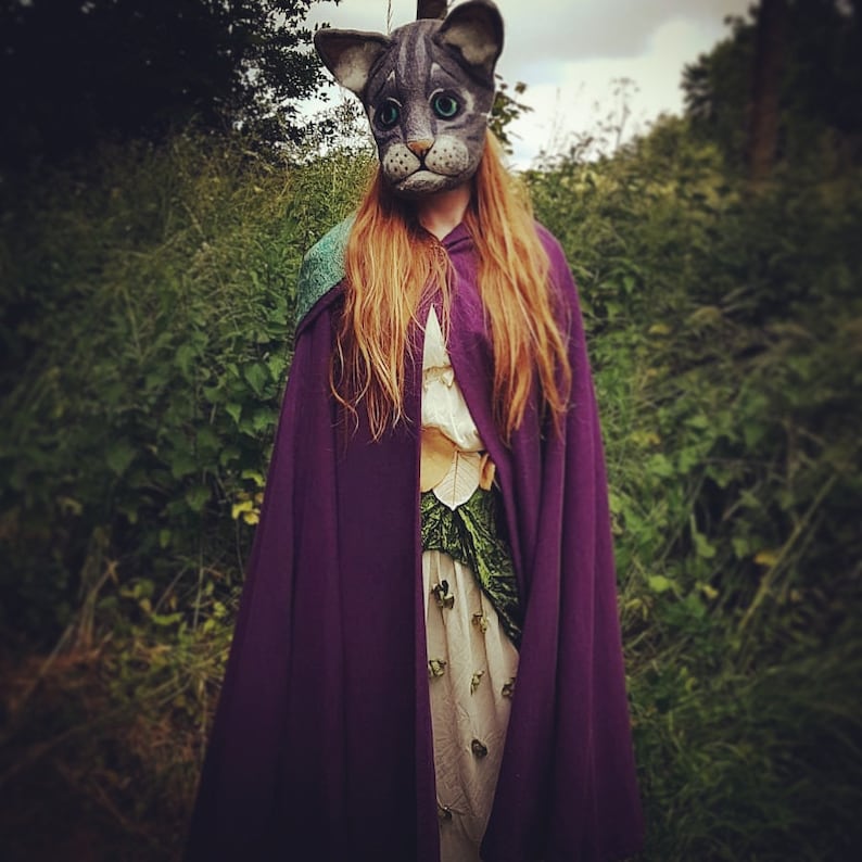 Animal Mask Needle Felted Wool Fox Wolf Cat Dragon Badger LARP | Etsy