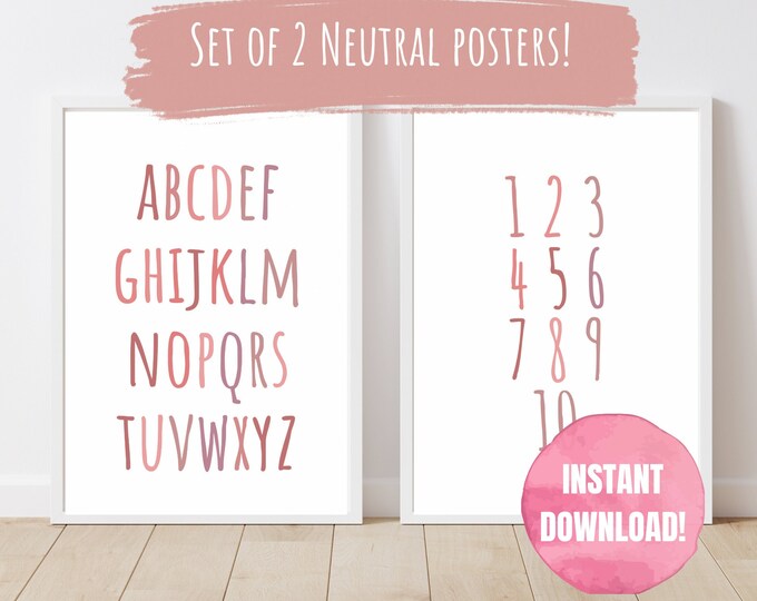 Alphabet Abc Poster, ABC Alphabet Wall Hanging , Educational Chart ...