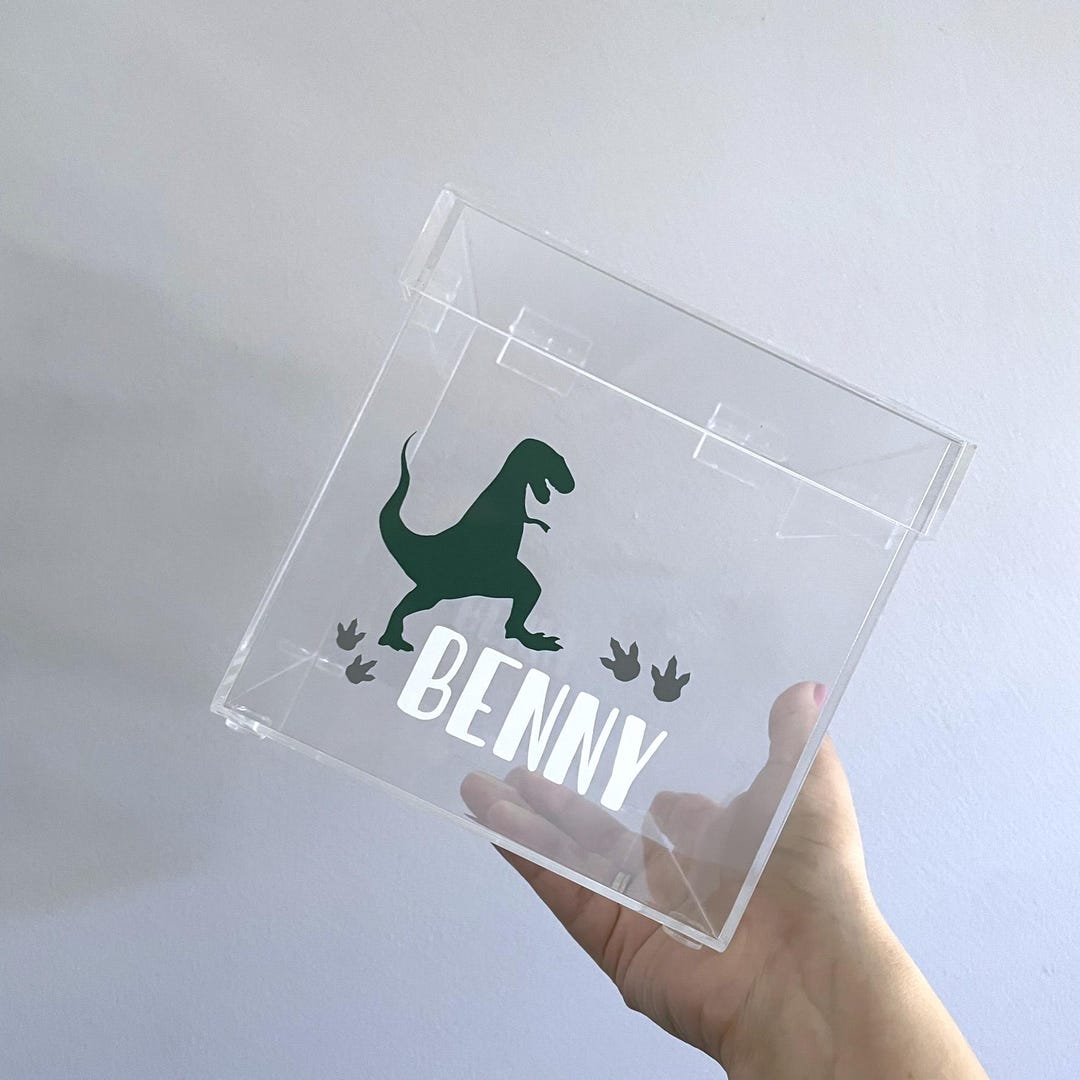 Personalized Dinosaur Kippah Box: Acrylic T-rex Gift - Etsy
