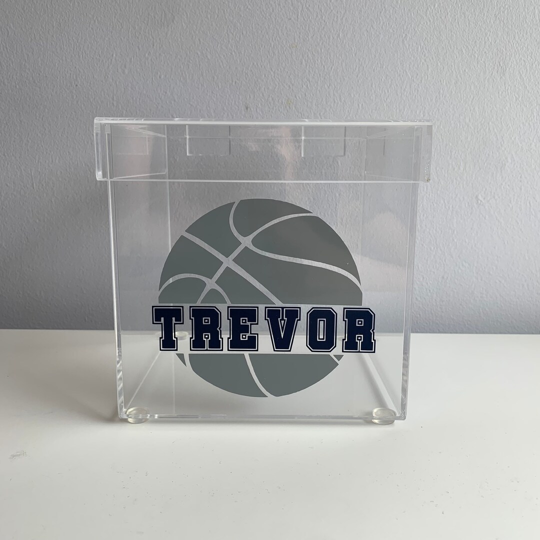Personalized Sports Kippah Box: Acrylic Toy Storage - Etsy New Zealand