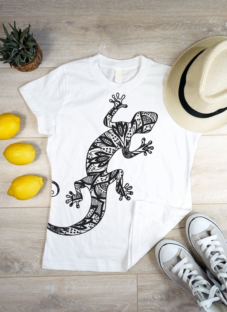 Lizard Digital Image Instant Download Gecko Mandala Charm Jpeg Png 4000 ...