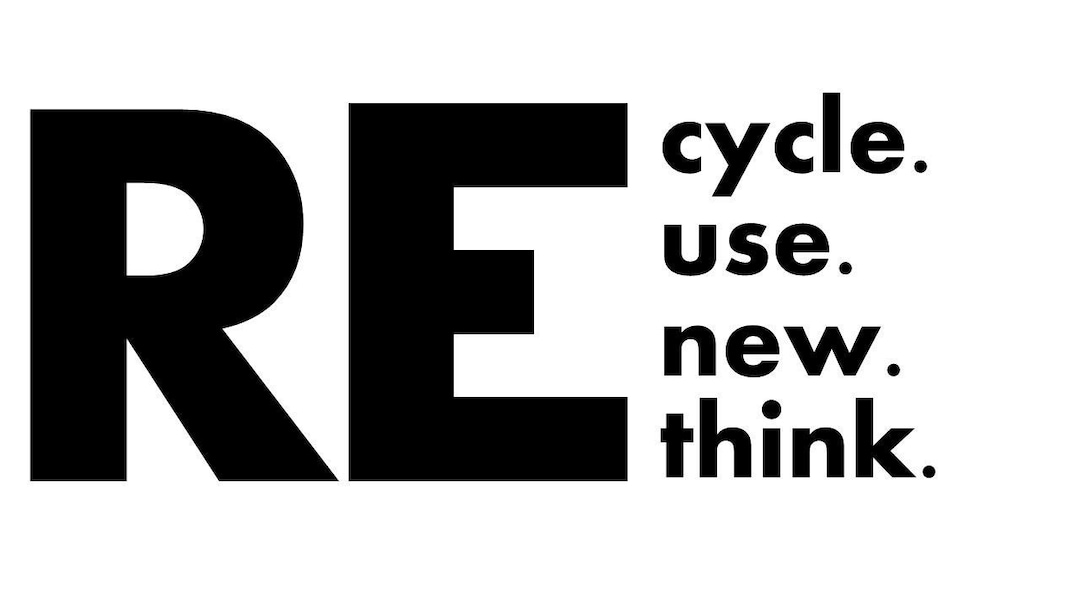 RE Cycle Use New Think Recycle Reuse Renew Rethink Png Svg - Etsy