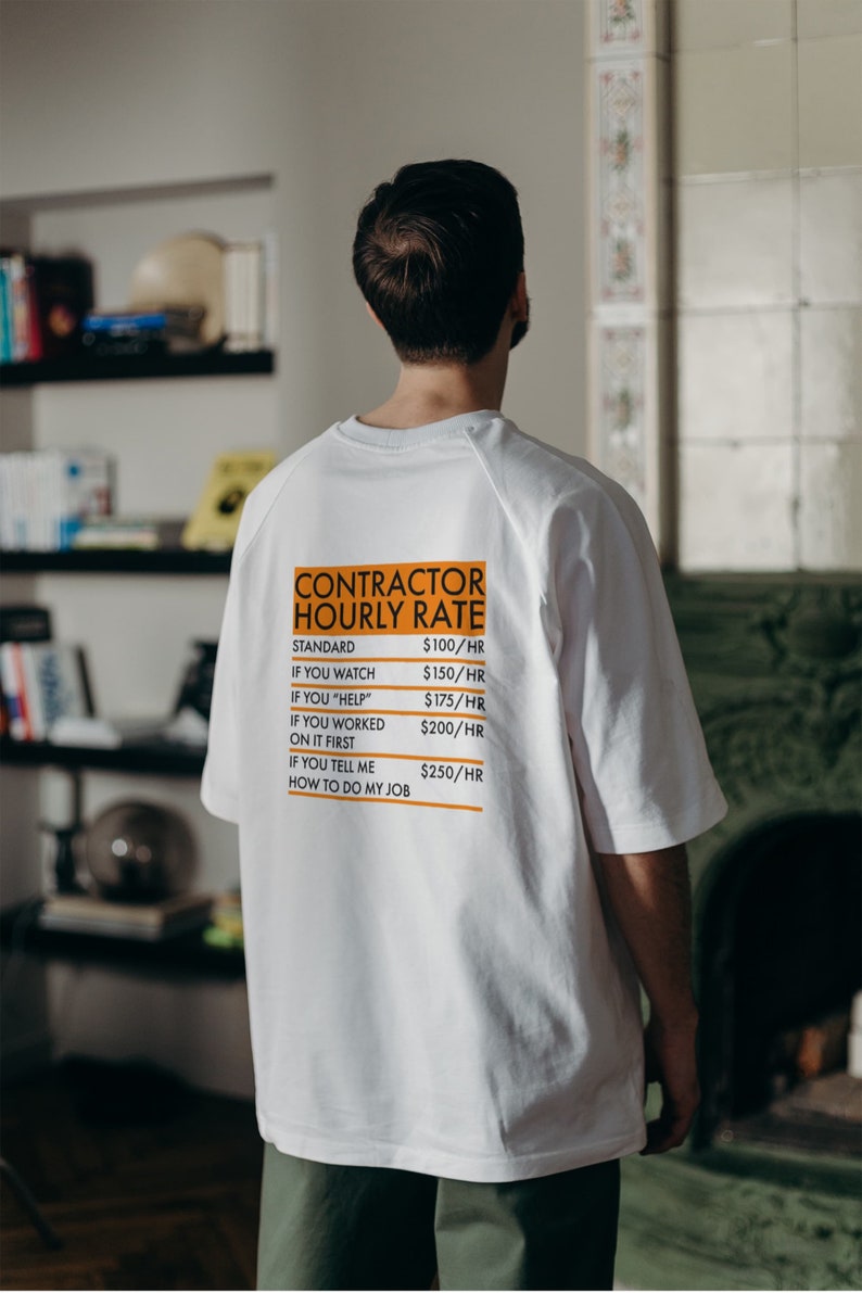 Contractor Hourly Rate Funny Humorous Comical Handyman Renovation ...