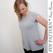 Womens Shirt Pattern. Ladies Tee Shirt Pattern. Flared Tee Pattern. - Etsy