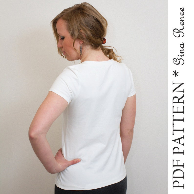 Womens Short & Long Sleeve Shirt Pattern. Tee Shirt Pattern. - Etsy