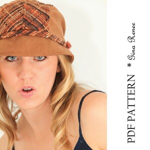 Womens Hat Sewing Pattern. Sun Hat With Flat Cap Top. PDF Pattern. - Etsy