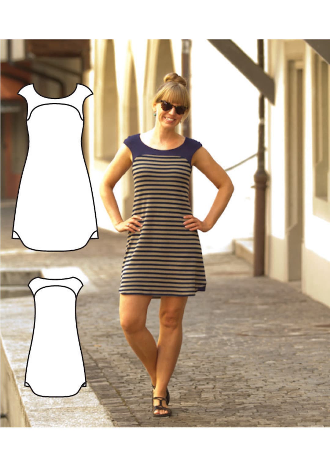 T Shirt Dress Pattern - Tee Shirt Dress Pattern - T-shirt Dress Sewing ...