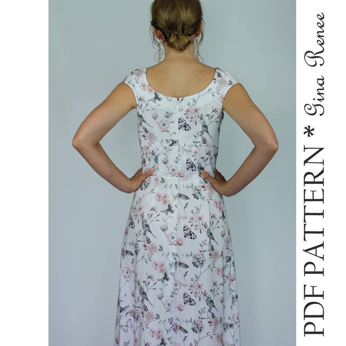 Maxi Dress Sewing PDF Pattern - Womens Maxi Dress Pattern - Maxi Dress ...