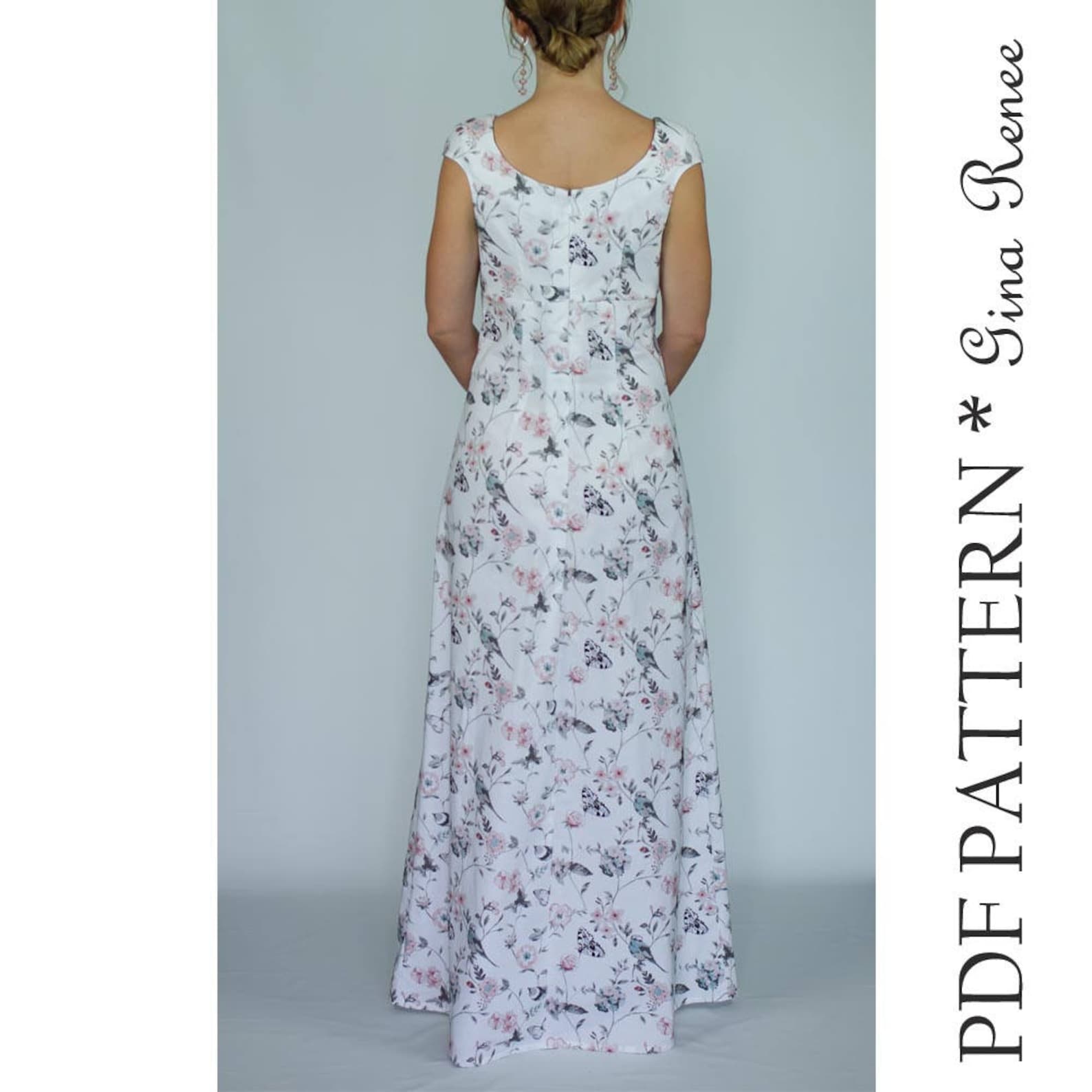 Maxi Dress Sewing PDF Pattern - Womens Maxi Dress Pattern - Maxi Dress ...
