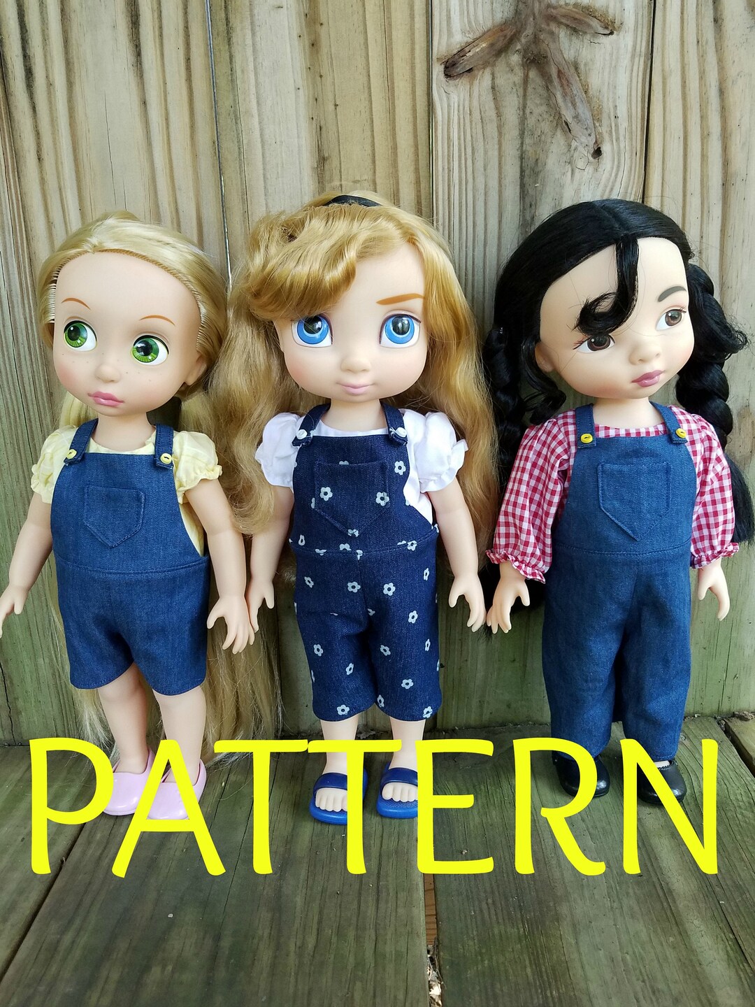 Overall Pack SEWING PATTERN for 16 Inch Dolls Such as Animator Dolls ...