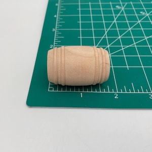 1-5/8" Wooden Pickle Barrels - Set of 6 - Unfinished Wood 1-1/8" Wide ...