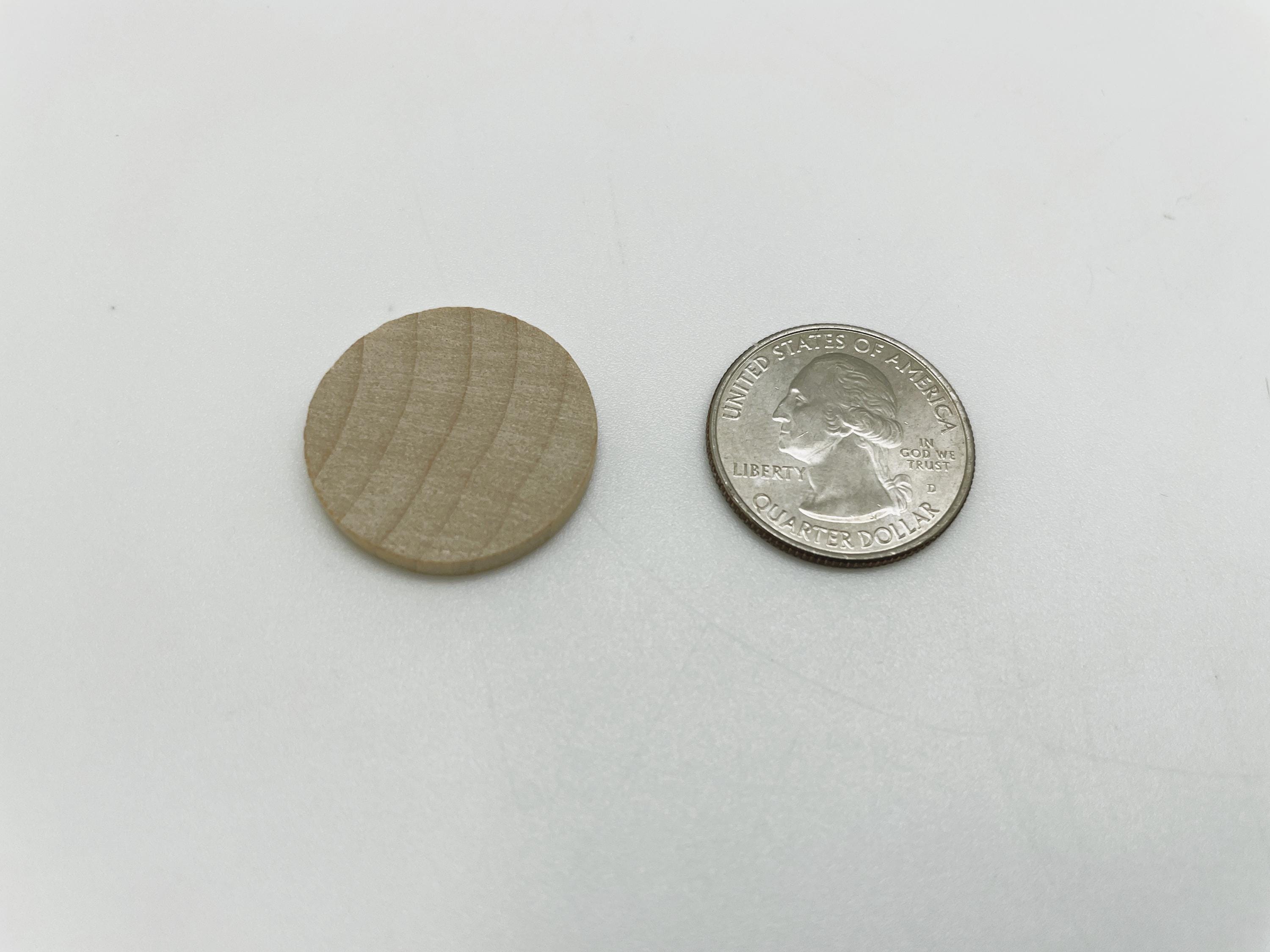 1" Wood Disc - Wood Coins - Set of 25 Unfinished Wood Rounds - Wood ...